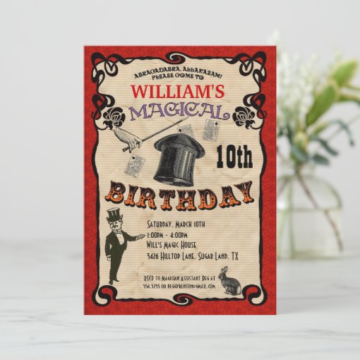 Magic Party Invitation | Zazzle