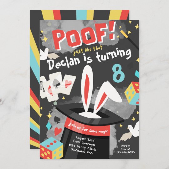Magic Party Invitation | Magic Birthday Invitation | Zazzle.com