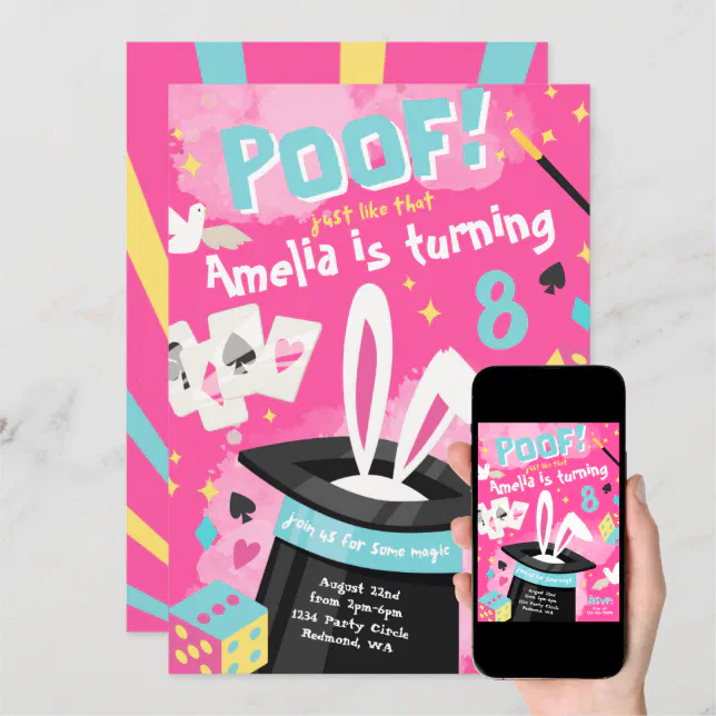 Magic Party Invitation | Magician Invitation | Zazzle