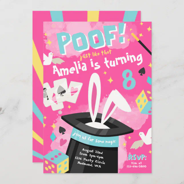 Magic Party Invitation | Magician Invitation | Zazzle