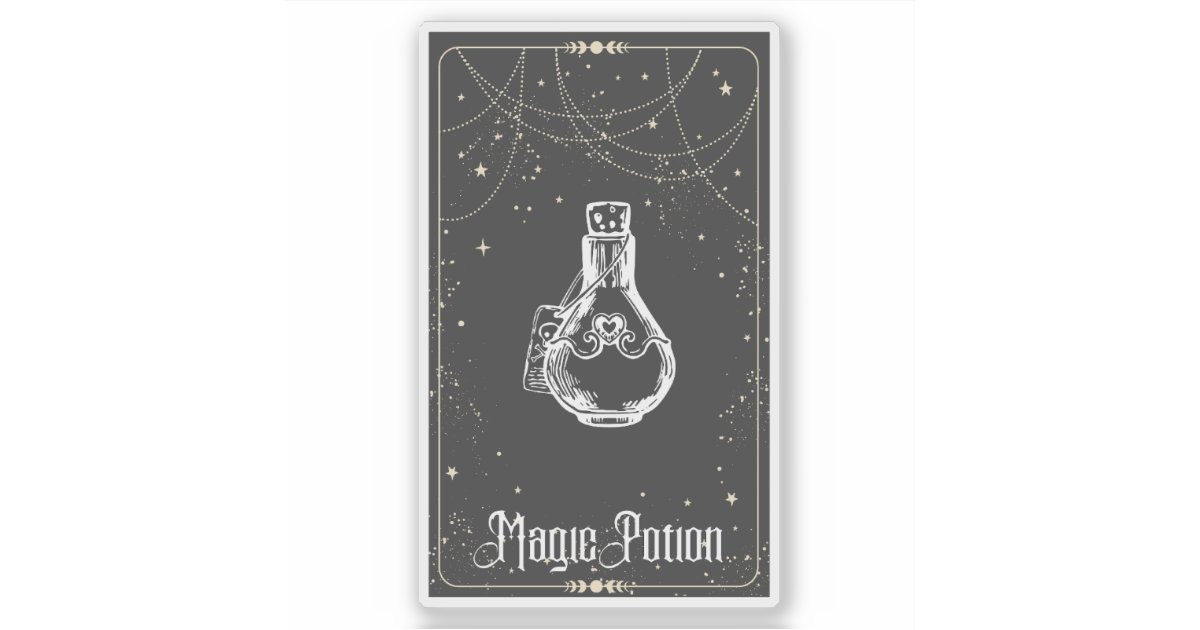 Magic Potion card Sticker | Zazzle