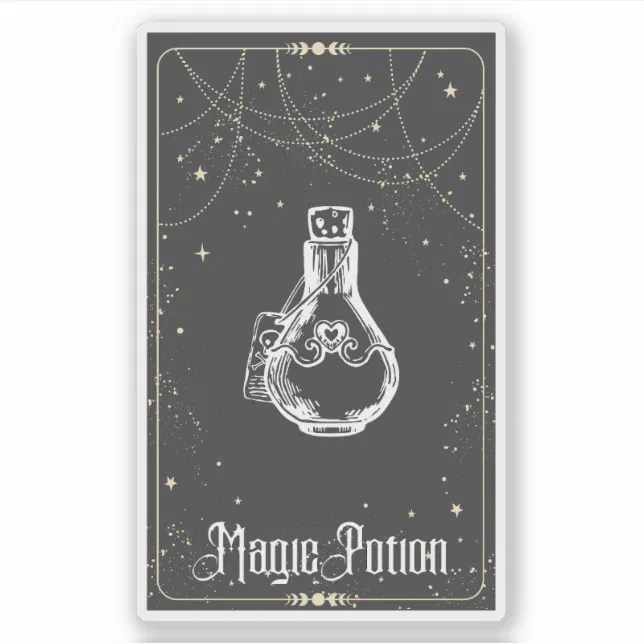 Magic Potion card Sticker | Zazzle