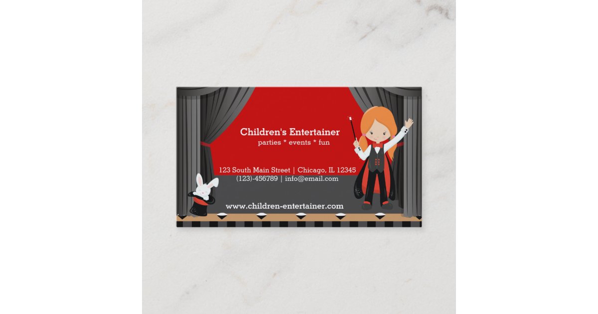 Magic Show Business Card | Zazzle