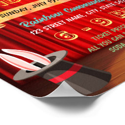 Magic show event flyer poster template | Zazzle