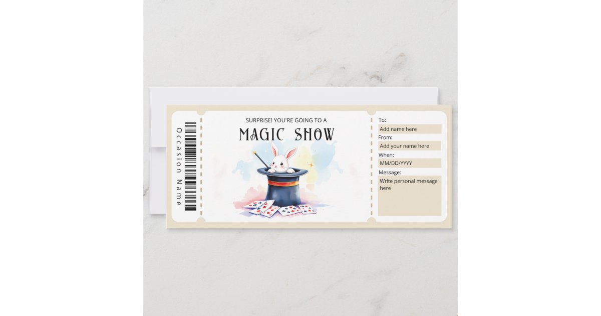 Magic Show Gift Certificate Template | Zazzle