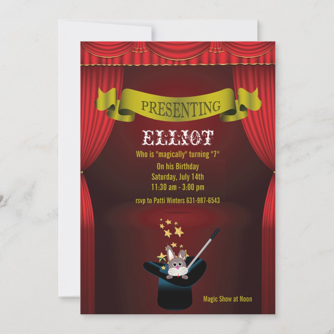 Magic Show Invitation | Zazzle