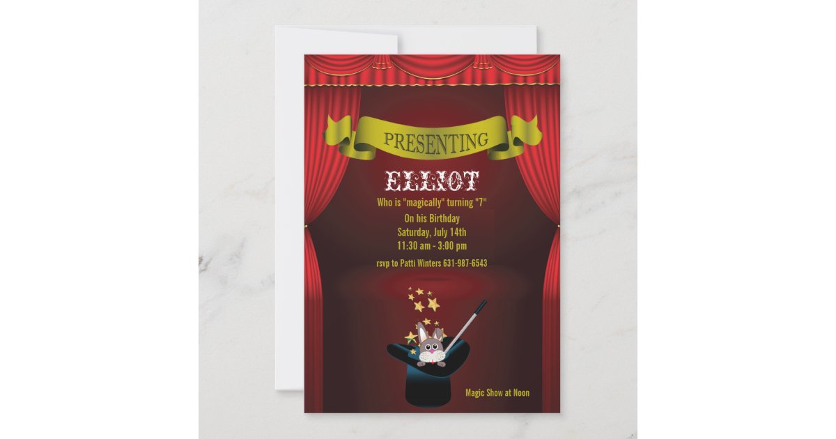 Magic Show Invitation | Zazzle