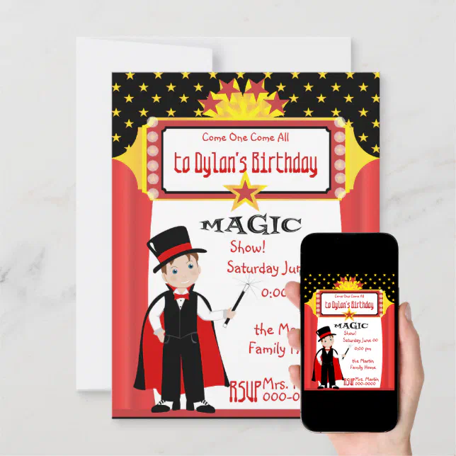 Magic Show Invitation | Zazzle