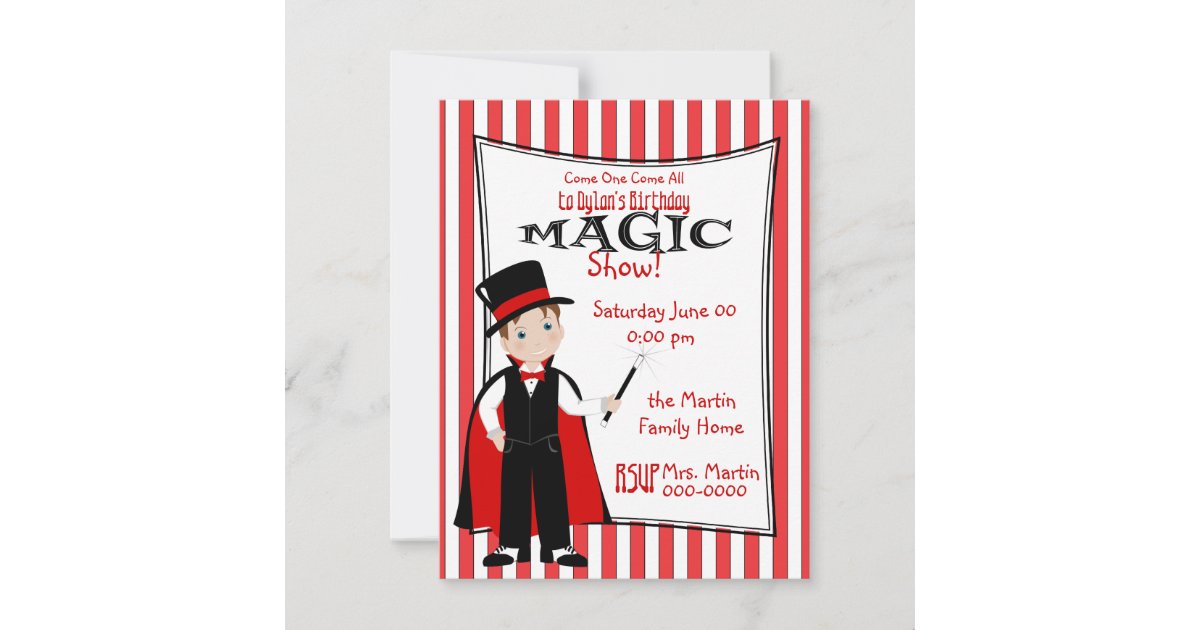 Magic Show Invitation | Zazzle