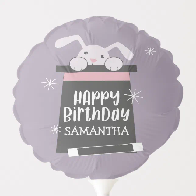 Magic Show Party Happy Birthday Balloon | Zazzle
