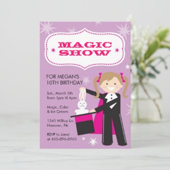 Magic Show Party Invitations | Zazzle