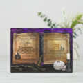 MAGIC SPELL BOOK Halloween Witch Party Invitation | Zazzle