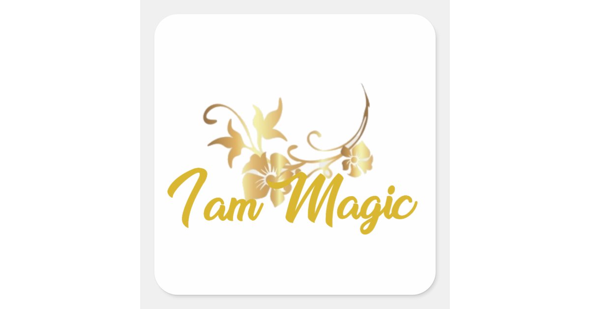 magic stiker square sticker | Zazzle