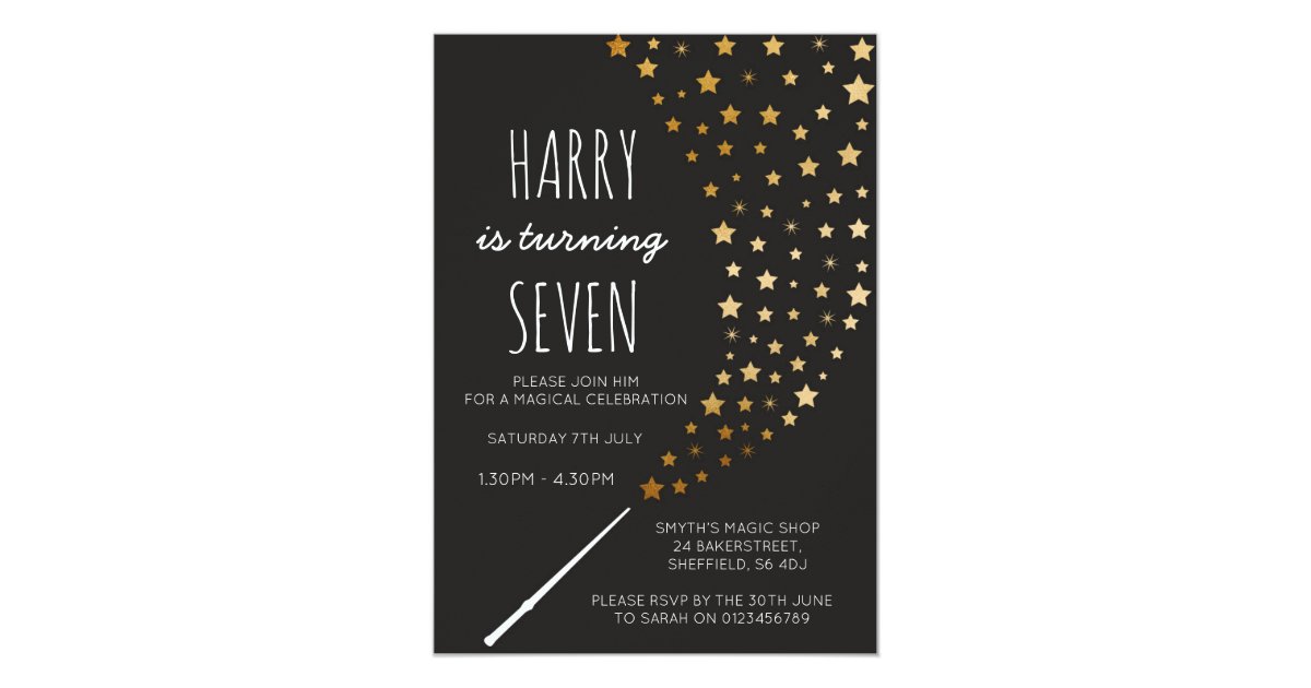 Magic themed birthday party invitation | Zazzle.com