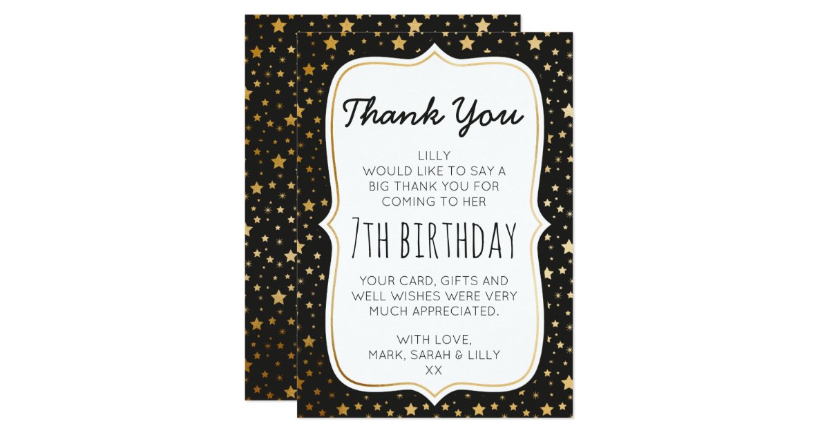 Magic themed birthday thank you card | Zazzle.com