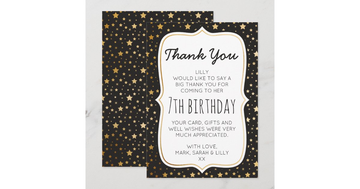 Magic themed birthday thank you card | Zazzle
