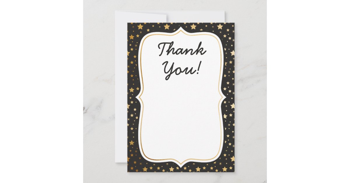 Magic themed birthday thank you card | Zazzle