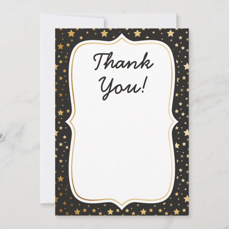 Magic themed birthday thank you card | Zazzle