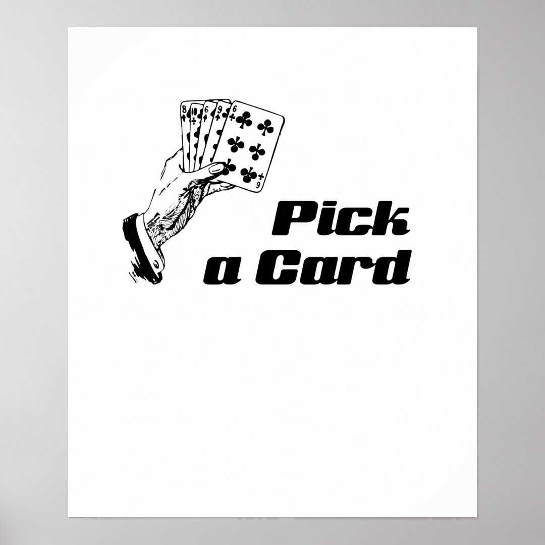 Magic Trick Pick A Card Slight of Hand Poster | Zazzle