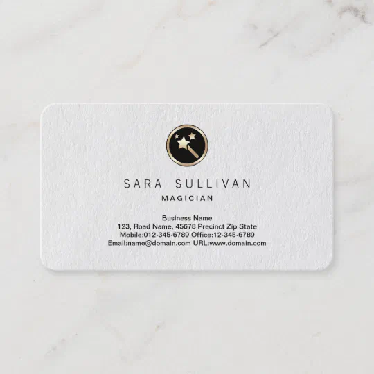 Magic Wand Icon Magician Premium Business Card | Zazzle.com