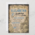 Magic Wizard Witch Blue Birthday Party Invitation | Zazzle