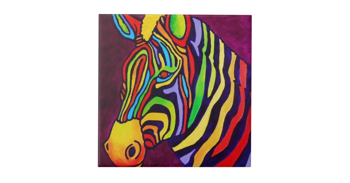 Magic Zebra Tile | Zazzle