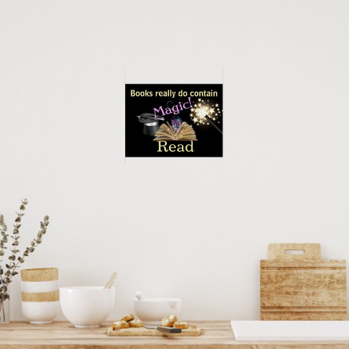 Magical Books Literacy Poster | Zazzle