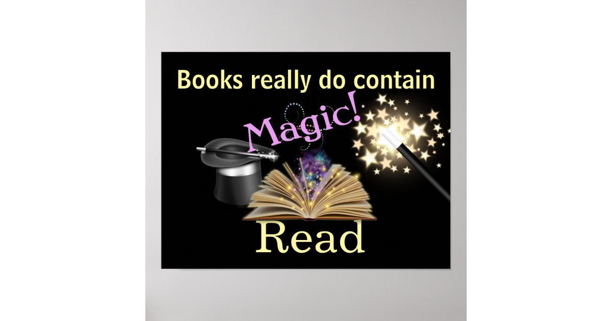 Magical Books Literacy Poster | Zazzle