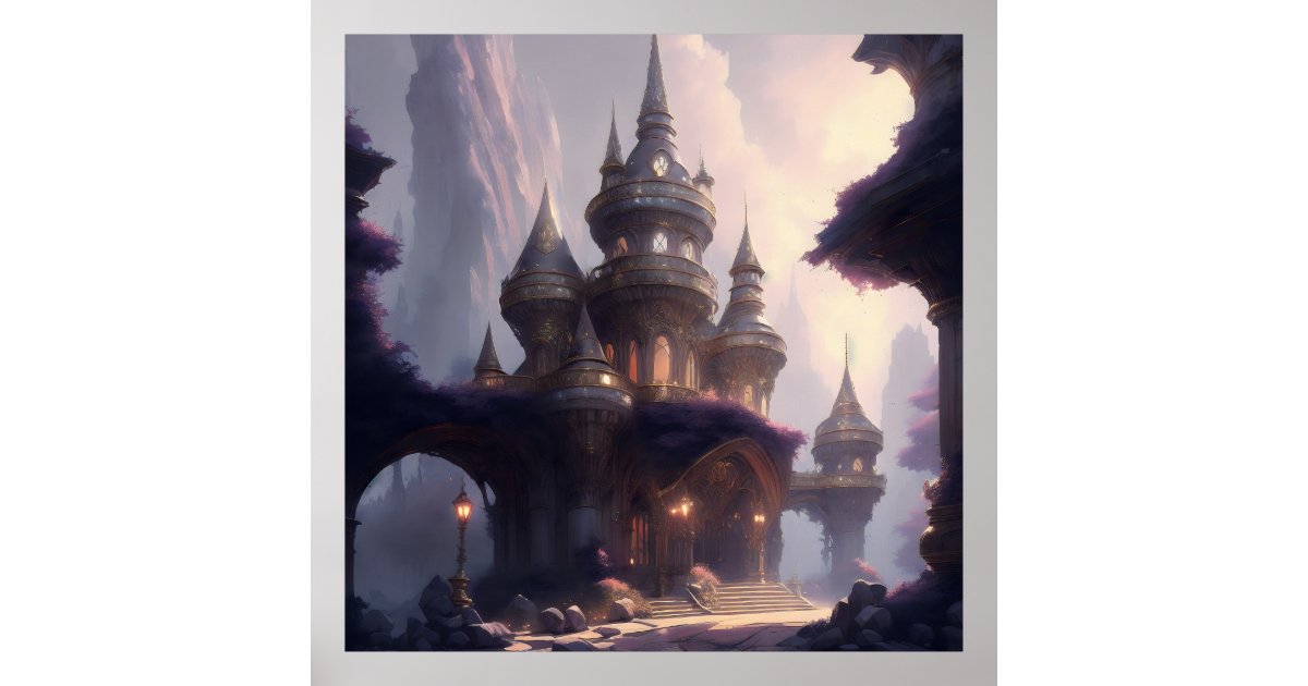 Magical castle poster | Zazzle