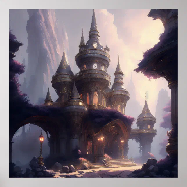 Magical castle poster | Zazzle