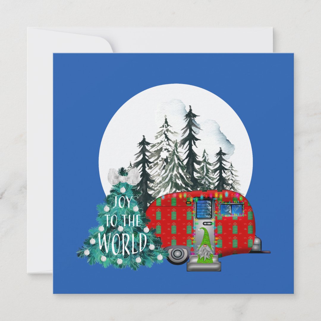 Magical Christmas Camper Card | Zazzle