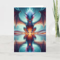 Magical Dragon Reflection Birthday Card | Zazzle