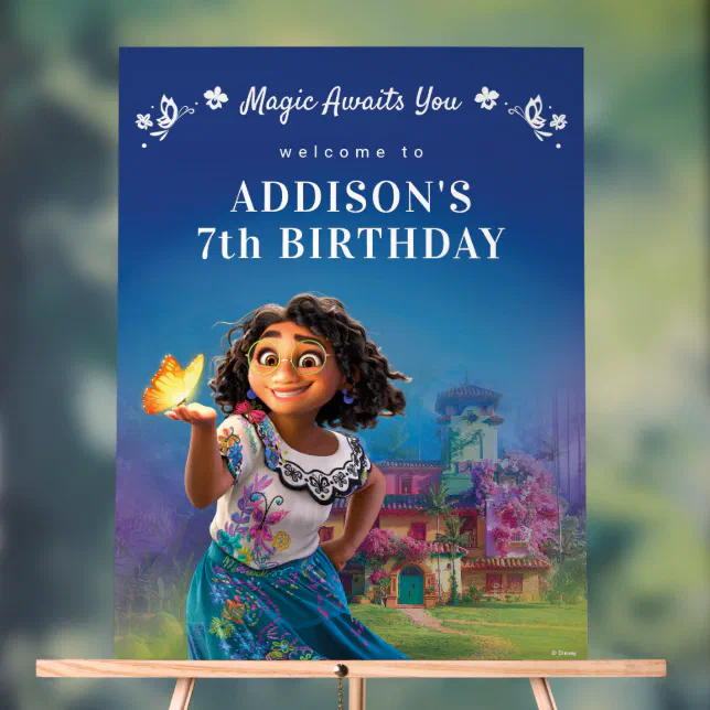 Magical Encanto Mirabel Birthday Welcome Acrylic Sign | Zazzle