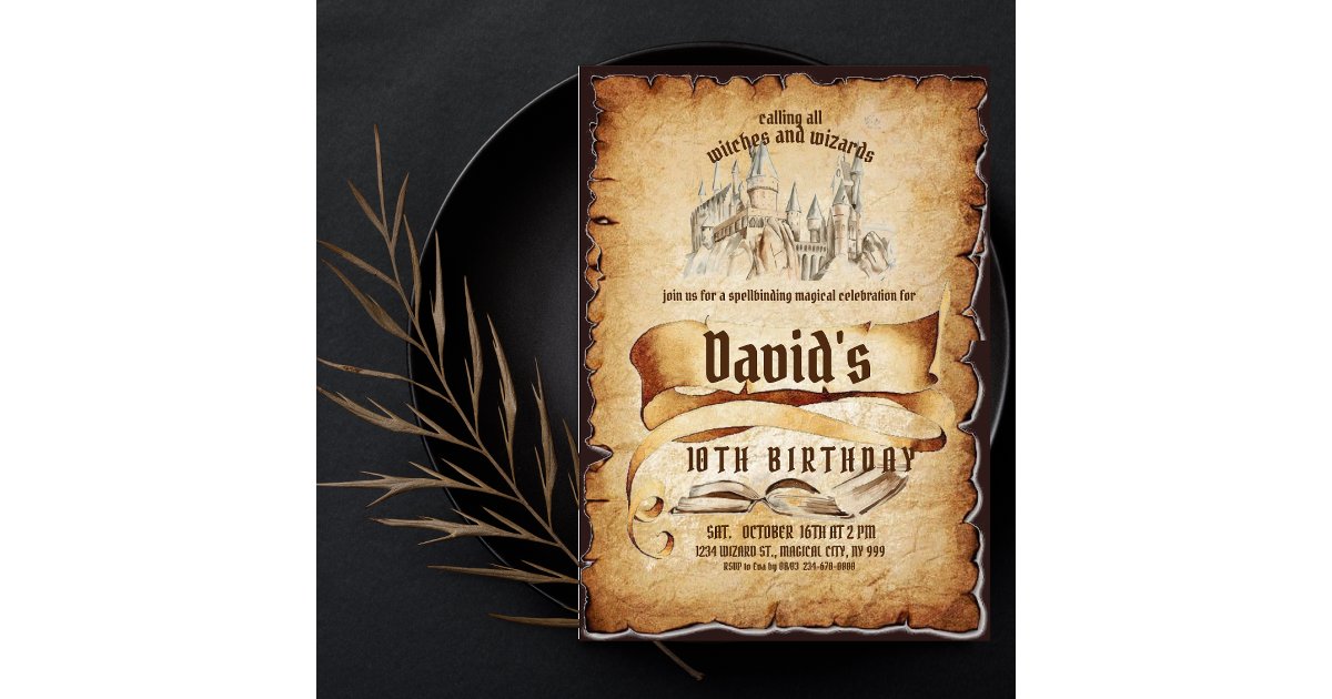 Magical Fabulous 10th Birthday Party Invitation | Zazzle