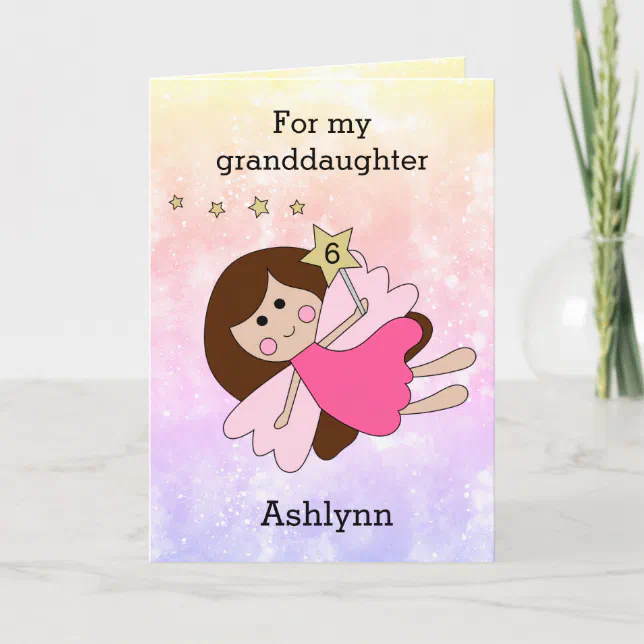 Magical Fairy 6th Birthday Card | Zazzle