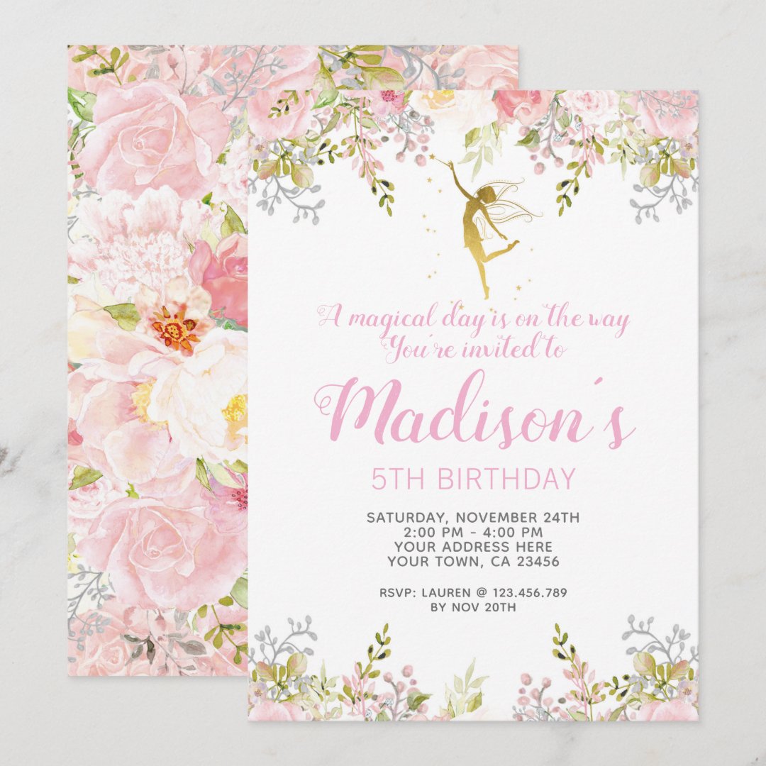 Magical Fairy Birthday Invitation Photo | Zazzle