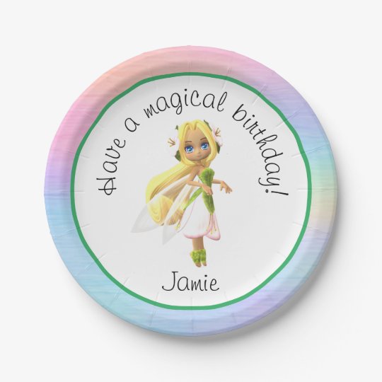 Magical Fairy Birthday Party Paper Plates | Zazzle.com