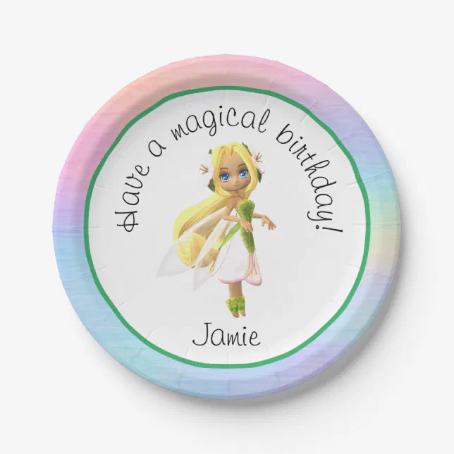Magical Fairy Birthday Party Paper Plates | Zazzle