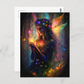 Magical Fairy Enchanted Forest Fantasy Butterflies Postcard | Zazzle