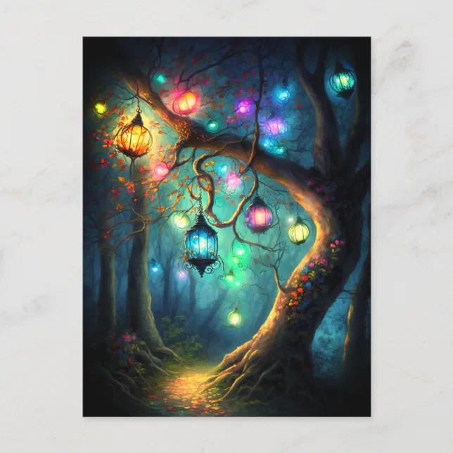 Magical Fairy Enchanted Forest Fantasy Pixie Dust Postcard | Zazzle