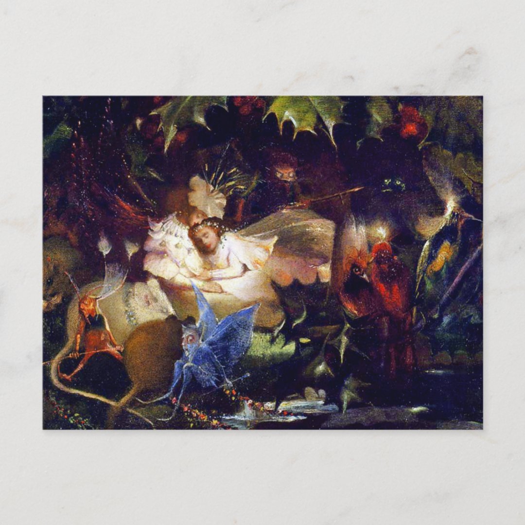 Magical Fairy Fantasy Painting: The Fairy Bower Postcard | Zazzle