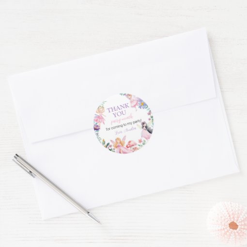 Magical Fairy Labels Birthday Baby Shower | Zazzle