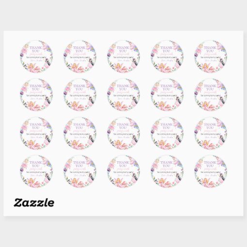 Magical Fairy Labels Birthday Baby Shower | Zazzle