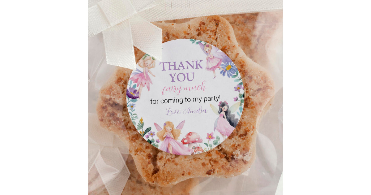 Magical Fairy Labels Birthday Baby Shower | Zazzle