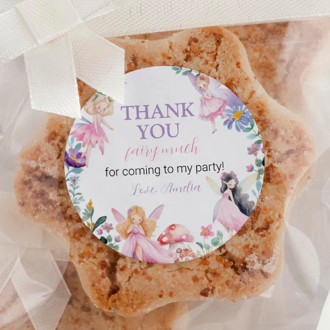 Magical Fairy Labels Birthday Baby Shower | Zazzle