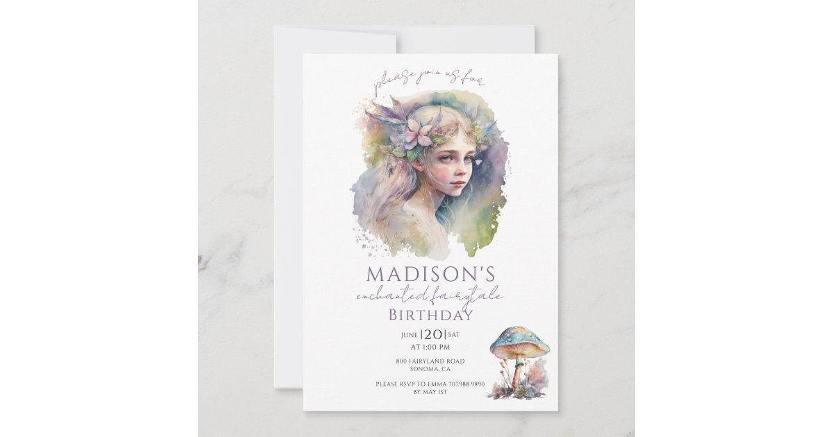 Magical Fairy Pixie Birthday Party Invitation | Zazzle