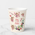 Magical Fairy Strawberry Garden Pixie 1st Birthday Paper Cups | Zazzle