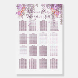 Magical fairy theme seating chart foam board | Zazzle