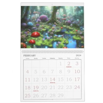Magical Fairyland Fairy Houses Beautiful Gardens Calendar | Zazzle