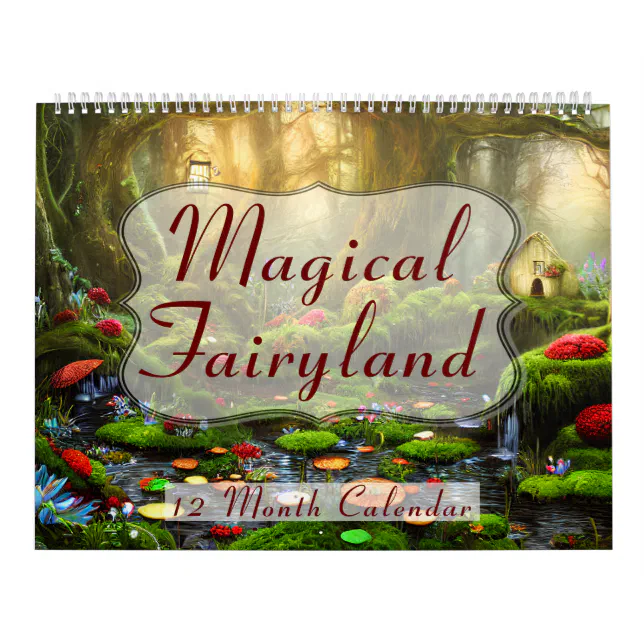 Magical Fairyland Fairy Houses Beautiful Gardens Calendar | Zazzle